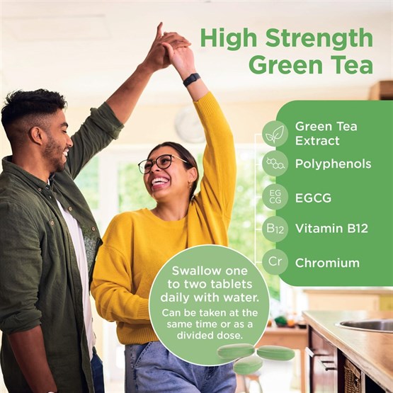High Strength Green Tea – 90 Tablets – Chromium & Vitamin B2