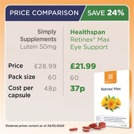 Retinex® Max | Lutein & Zeaxanthin For Eyes | Healthspan