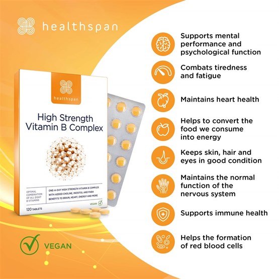 High Strength Vitamin B Complex – 120 Tablets