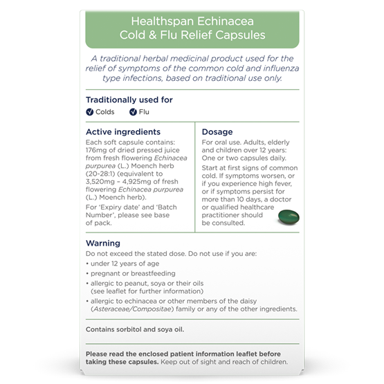 Echinacea Cold & Flu Relief - 30 Capsules